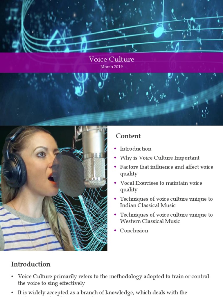 MA Presentation On Voice Culture | PDF | Vocal Pedagogy | Singing