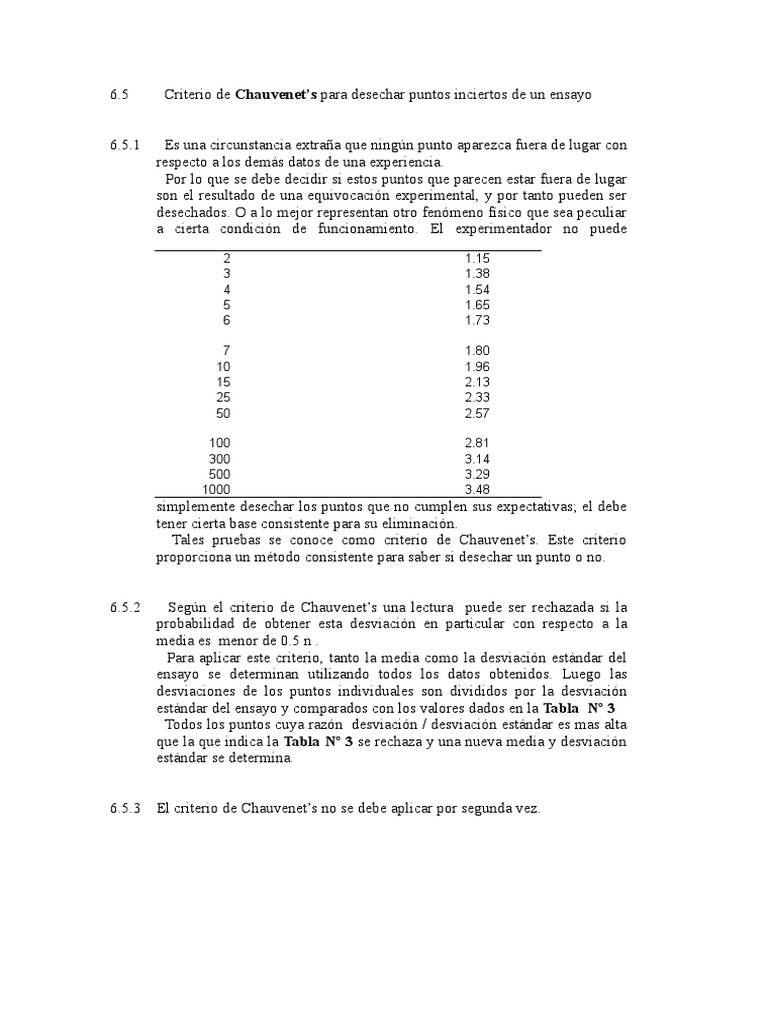 Criterio de Chauvenet | PDF | Método científico | Science