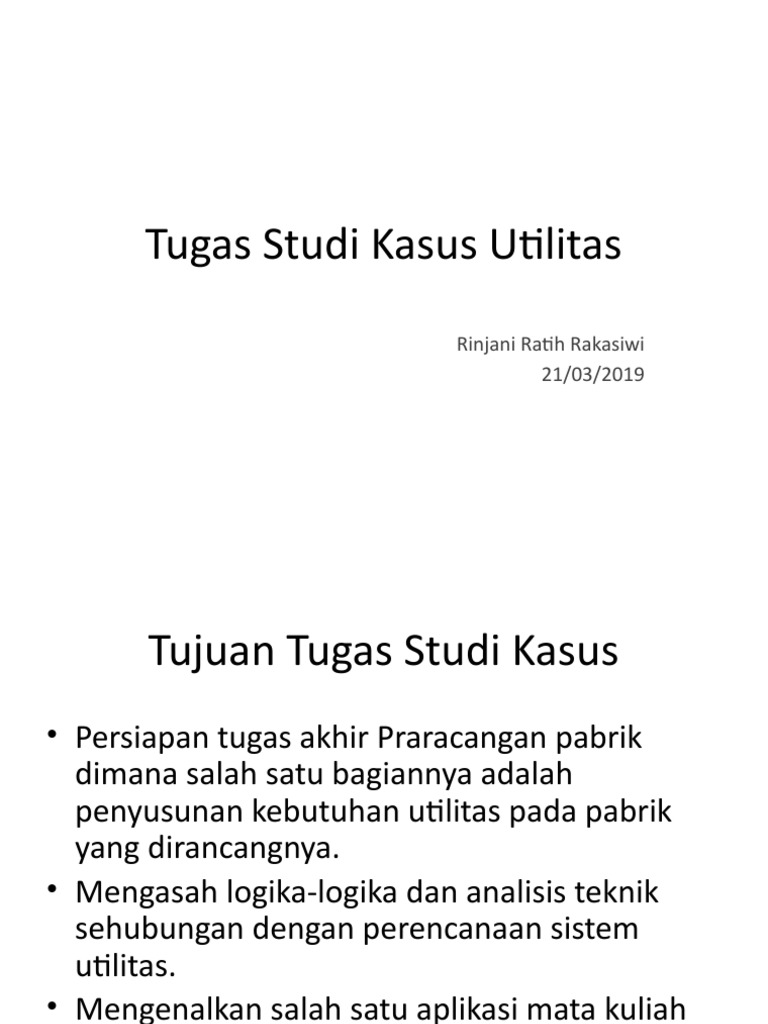 Tugas Studi Kasus Utilitas | PDF