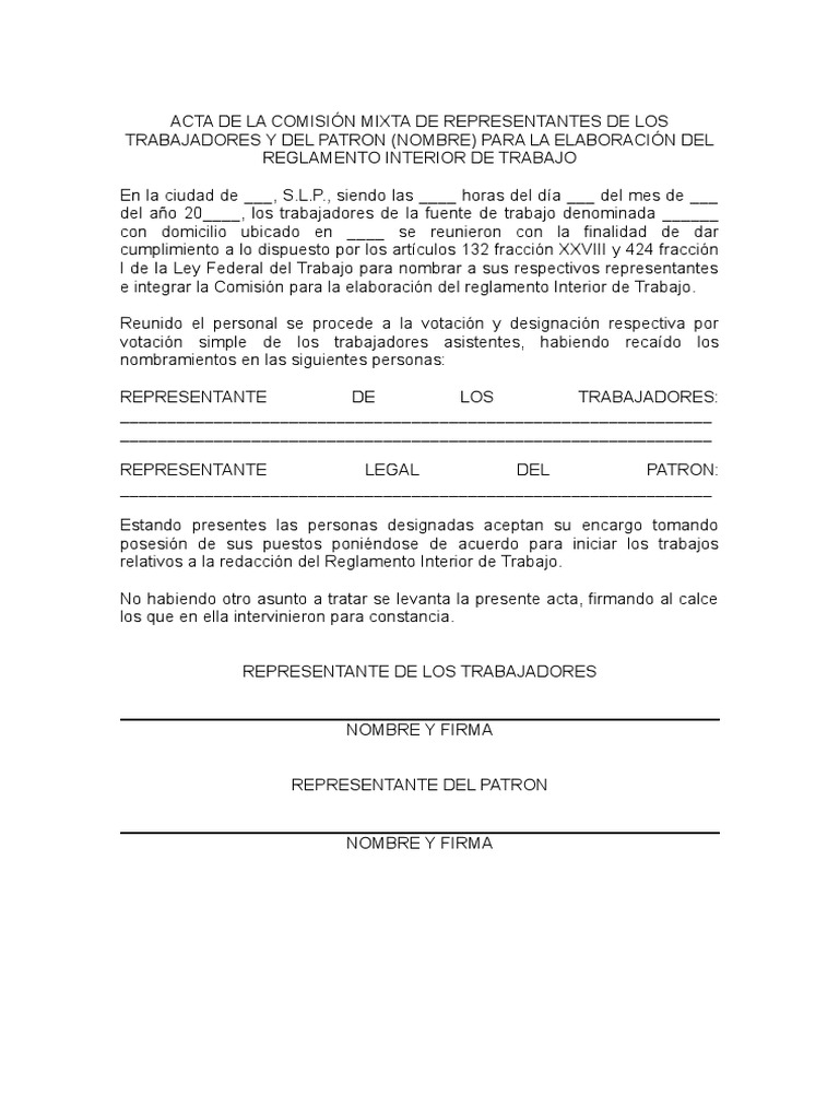 39 - Acta Comision Mixta para Formulacion Rit | PDF