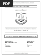 Notes Labour Law II | PDF | Living Wage | Employment