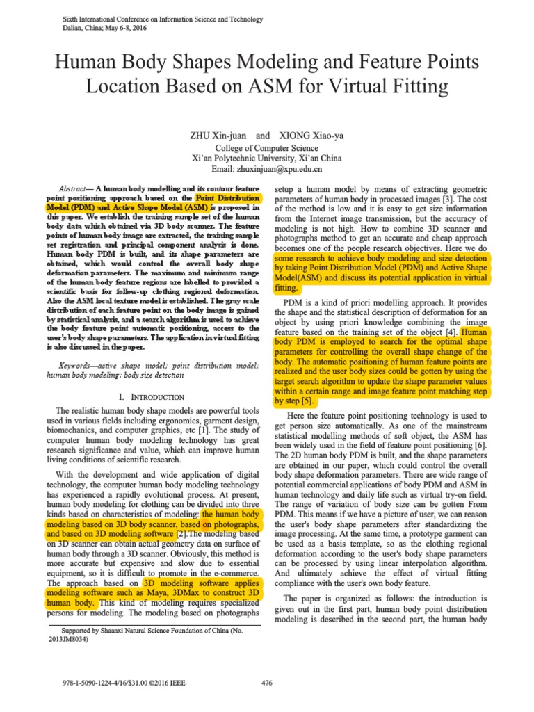 Human Body Modeling Using Point Distribution Models and Active Shape ...