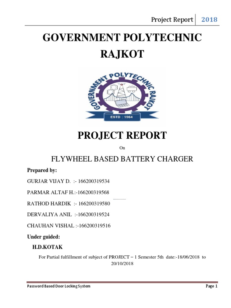 Government Polytechnic Rajkot: Project Report | PDF | Electric ...