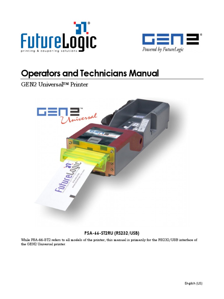Gen2U Operation and Maintenance Manual | PDF | Printer (Computing) | Usb