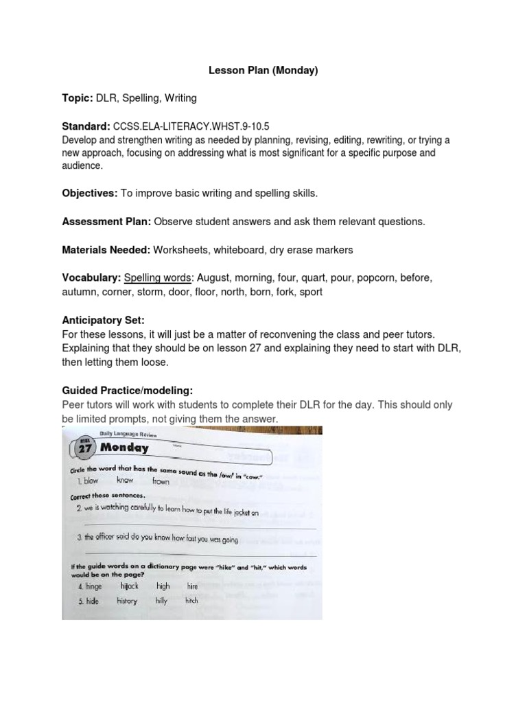 7 Lesson Unit DLR | PDF | Reading Comprehension | Lesson Plan