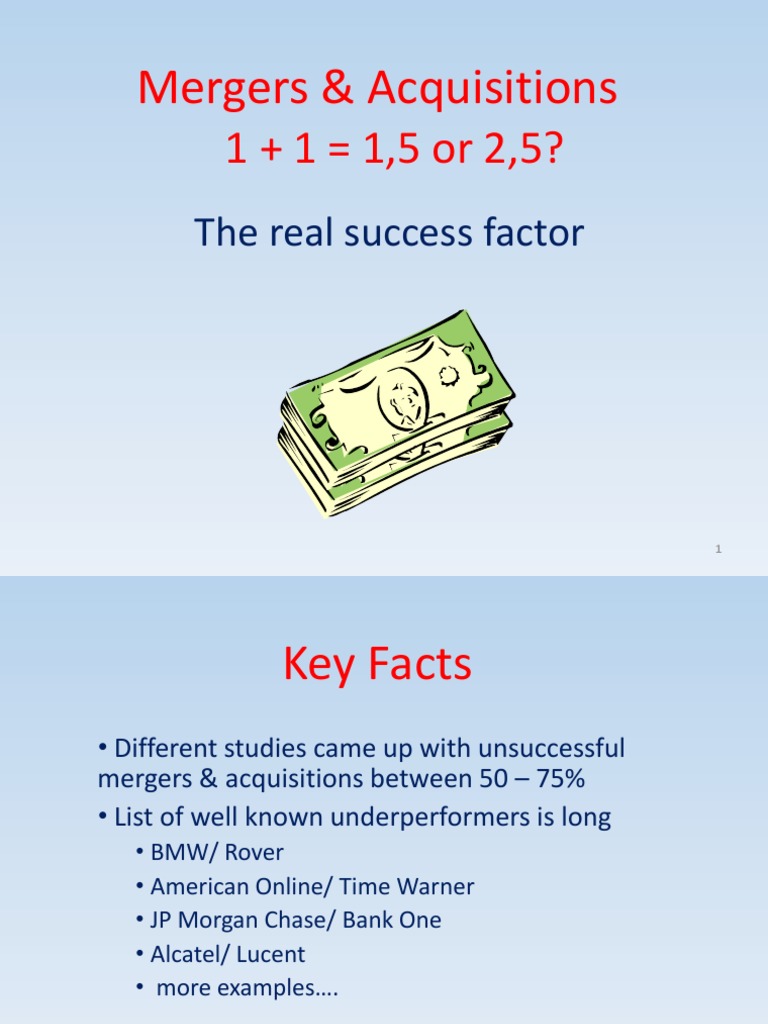 Mergers & Acquisitions: The Real Success Factor | PDF | Mergers And ...