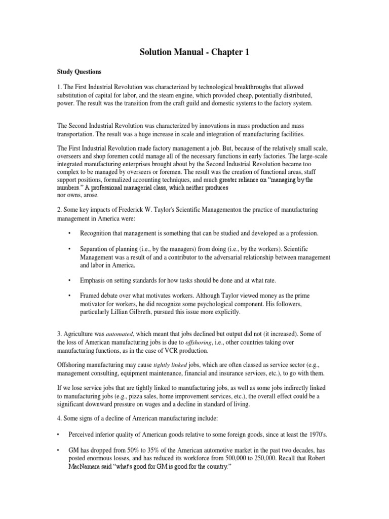 Industrial Revolution Study Guide Answers | PDF | Industrial Revolution ...