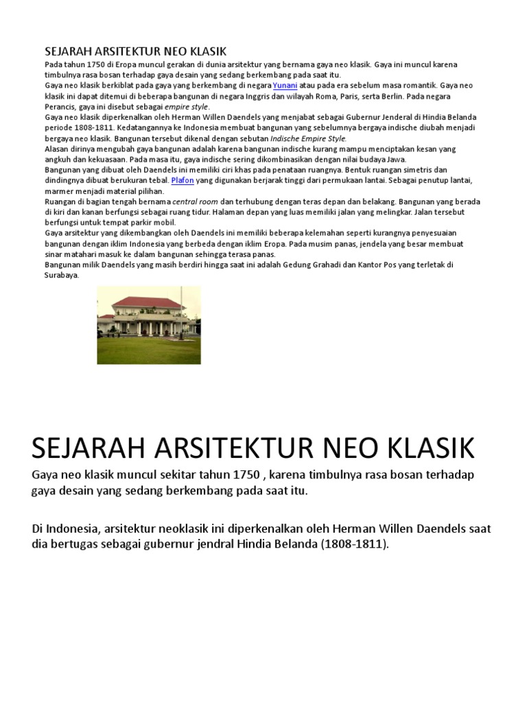 Sejarah Arsitektur Neo Klasik Pdf