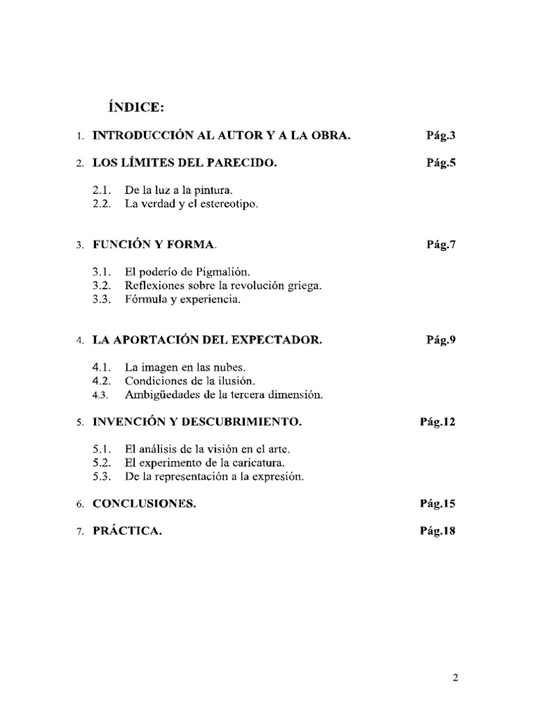 Resumen Gombrich Arte e Ilusión Cap 1 y 2 PDF | PDF