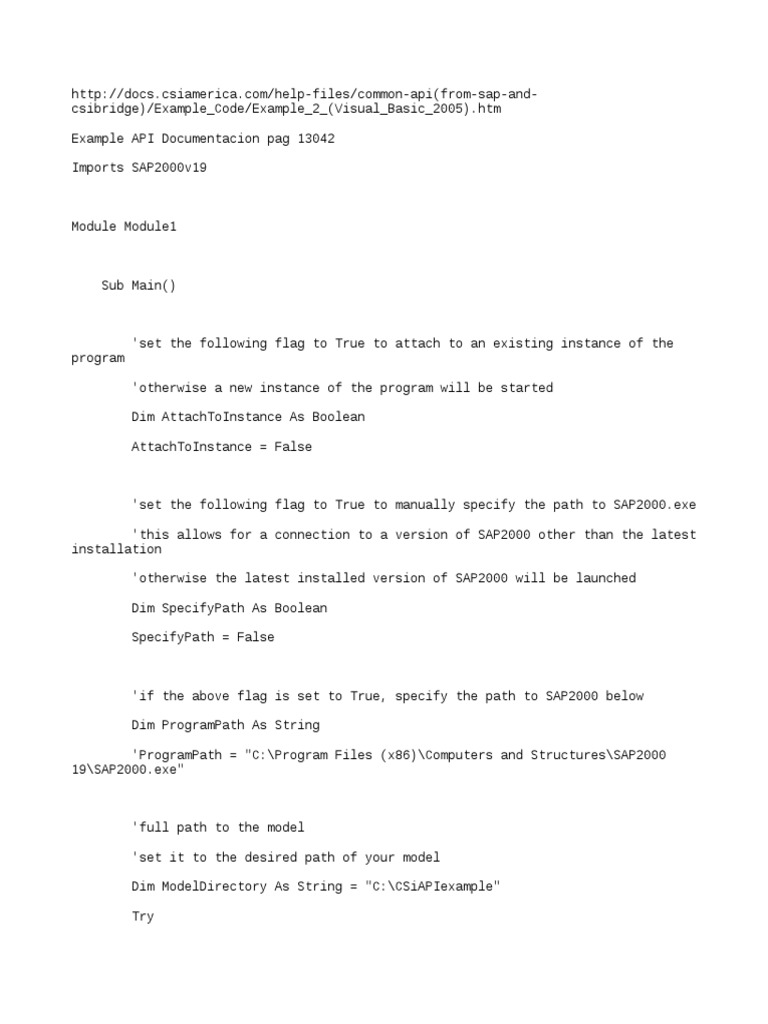 Example - Code/Example - 2 Module 1 - SAP2000 | PDF | Boolean Data Type ...
