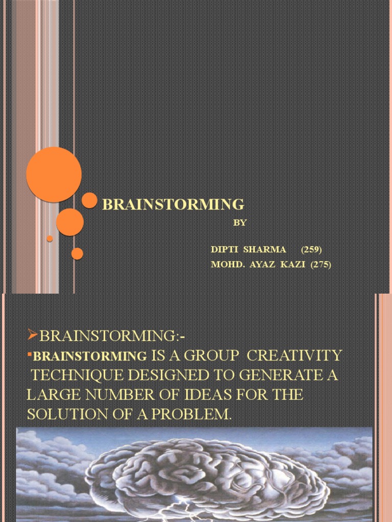 Brainstorming | PDF | Brainstorming | Psychological Concepts