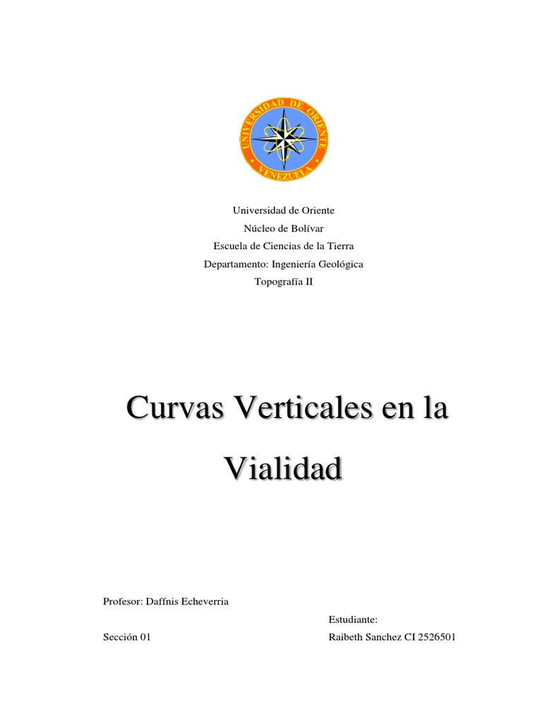 Curvas Verticales para La Vialidad | PDF | La carretera | Longitud