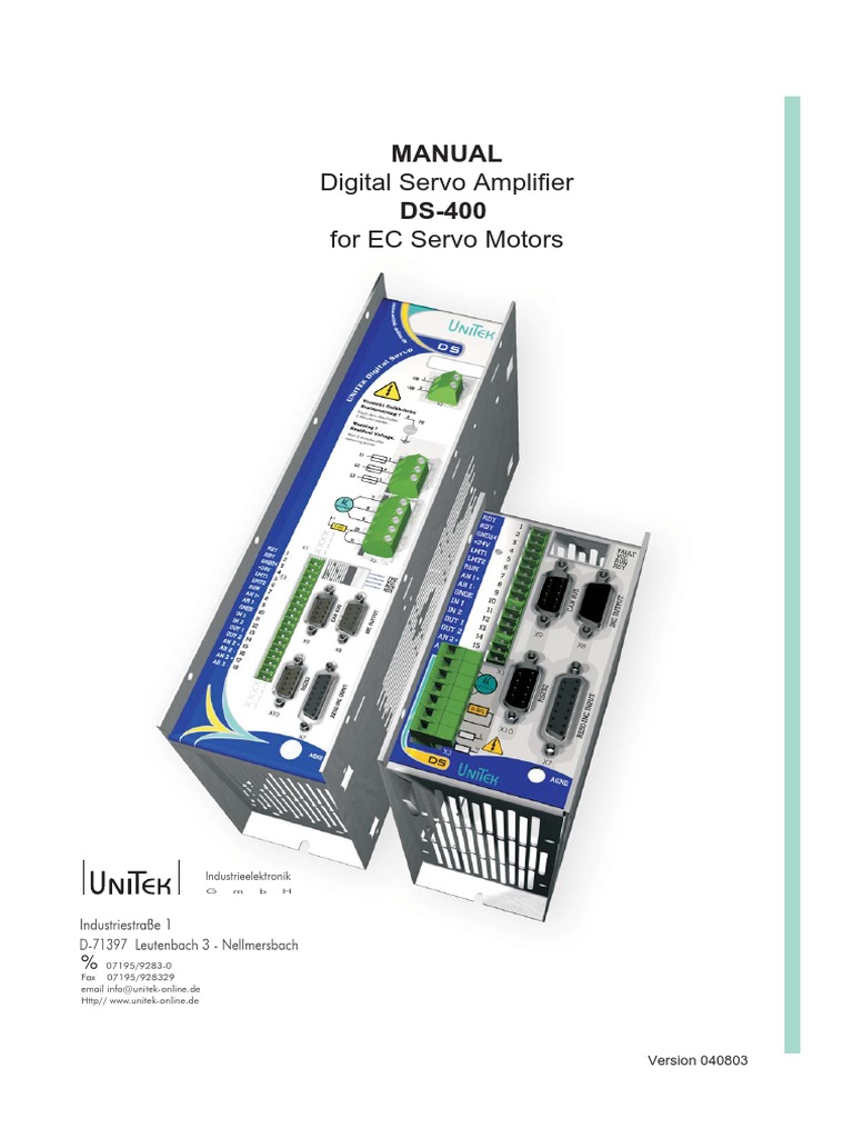 DS400 Uk | PDF | Electric Motor | Electrical Connector