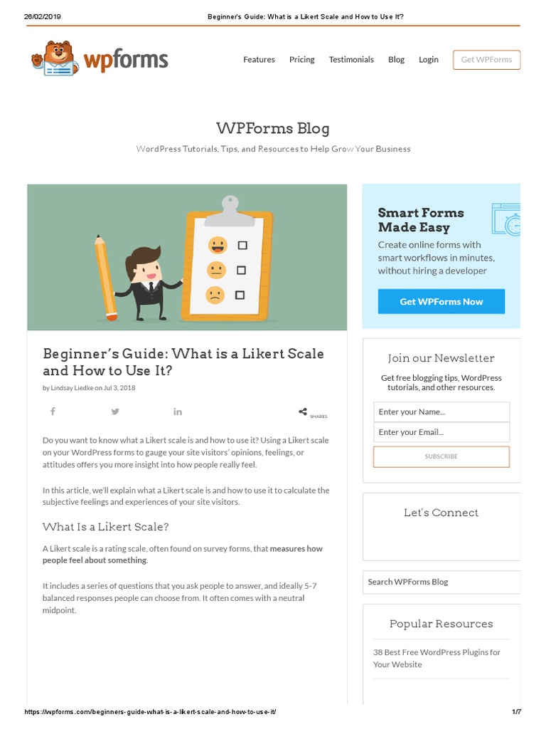 Beginner's Guide - What Is A Likert Scale and How To Use It | PDF ...