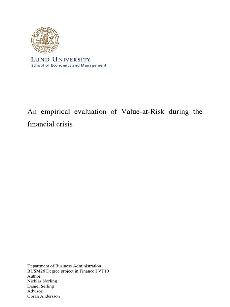 What Is This | PDF | Value At Risk | Normal Distribution