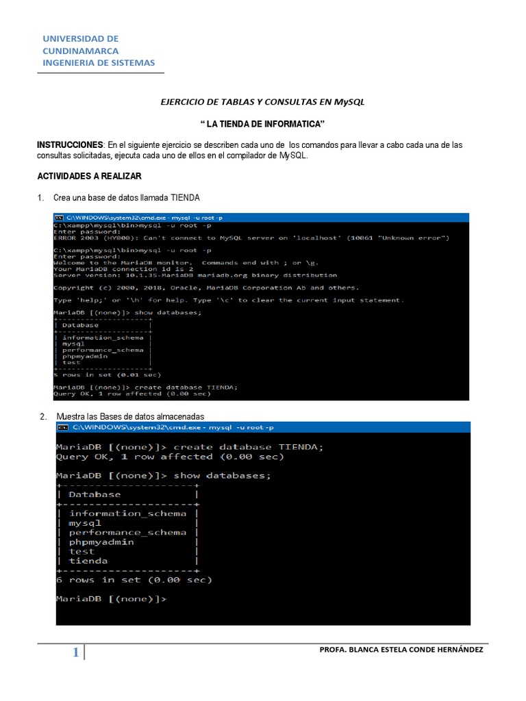 Ejercicio SQL Tienda Informatica | PDF | Datos | Hardware de la computadora