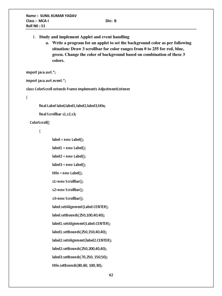Java Lab Assignment 4 Pdf Menu Computing Graphical User Interfaces