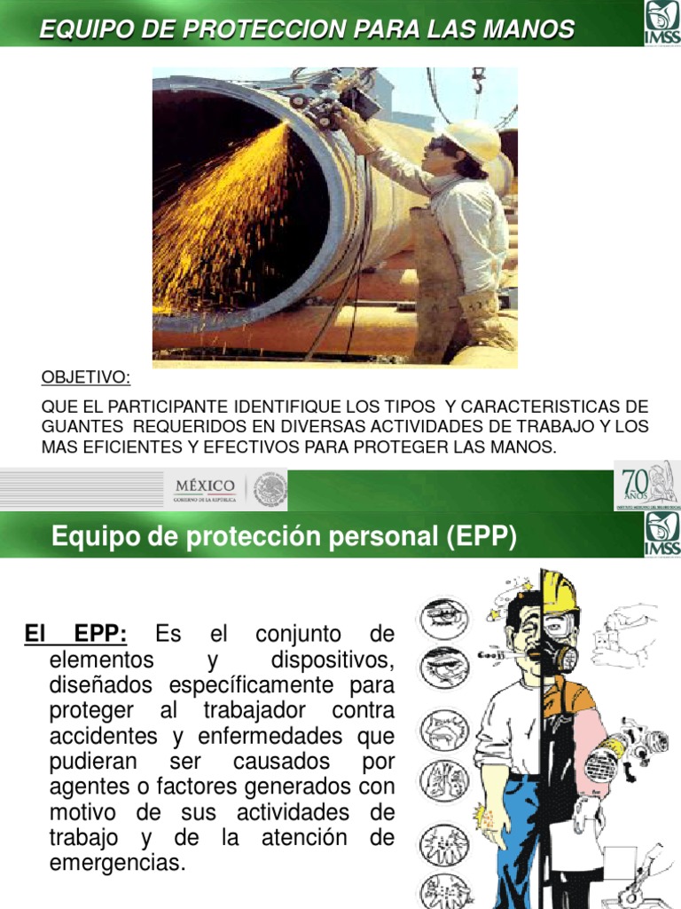 El EPP y La Proteccion de Las Manos-IMSS | Guante | Ácido