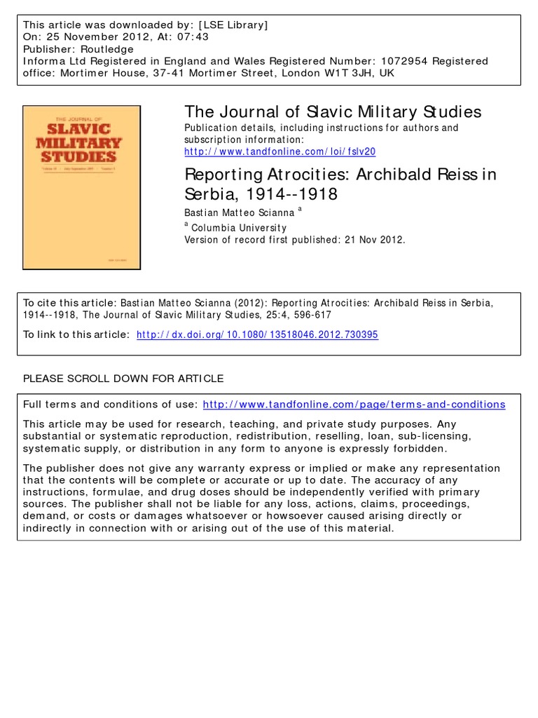 Reporting Atrocities Archibald Reiss in PDF | PDF | War Crime | Law Of War