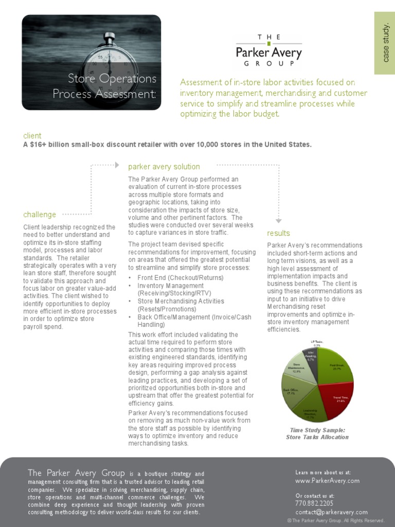 Store Operations Process Assessment Case Study | PDF | Retail ...