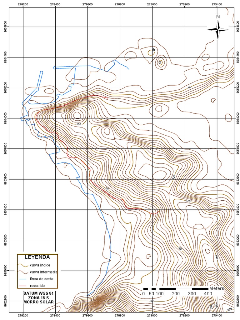 Mapa Topografico Morro Solar | PDF | Navigation | Water Transport