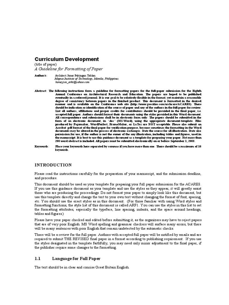 Research Paper Sample | PDF | Citation | Bracket