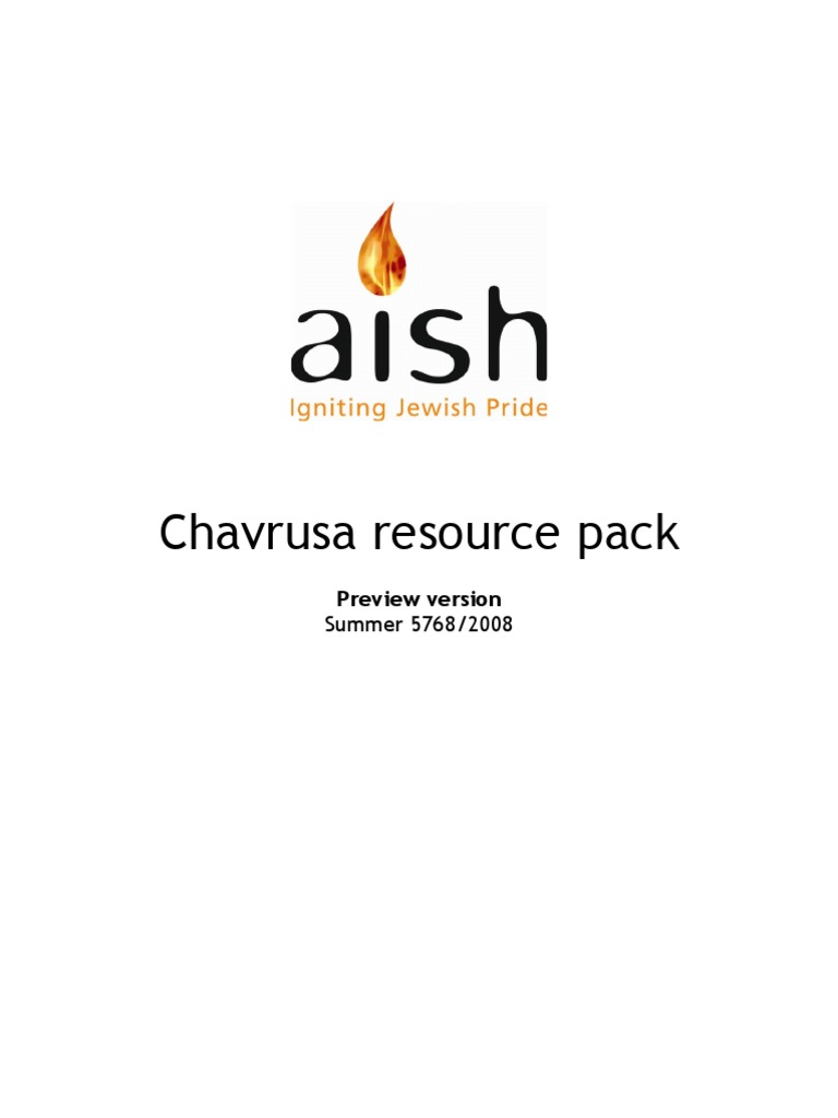 Chavrusa Pack 4 PDF | PDF | Self-Improvement | Wellness