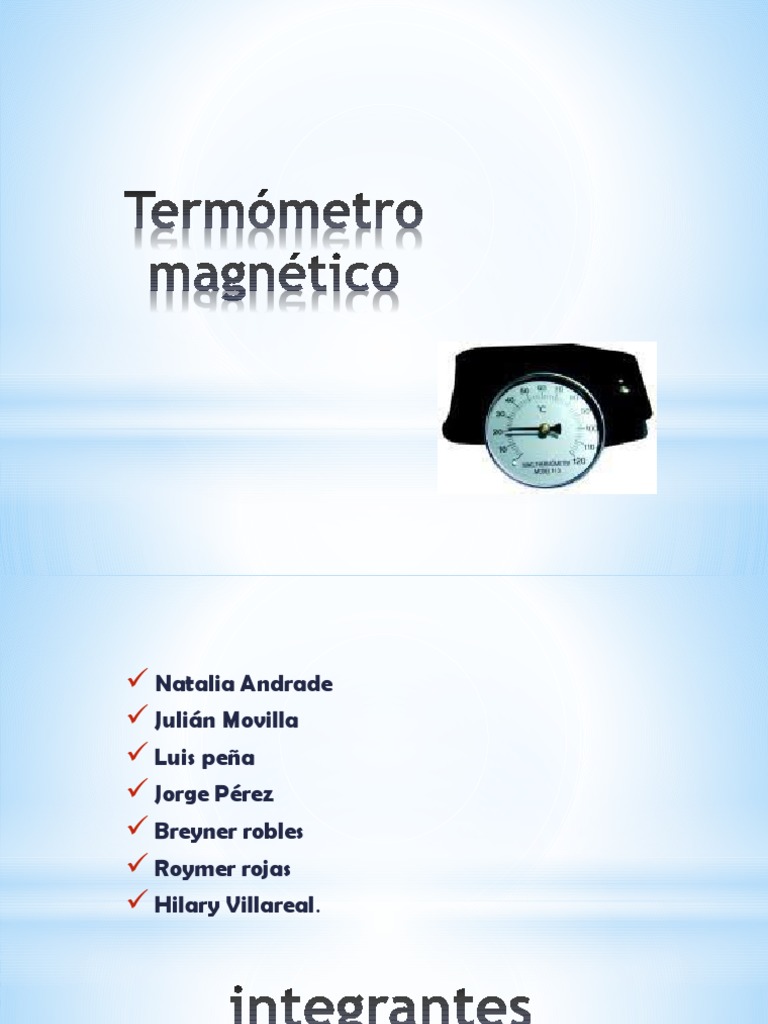 Termómetro Magnetico | PDF | Métodos y materiales de enseñanza ...