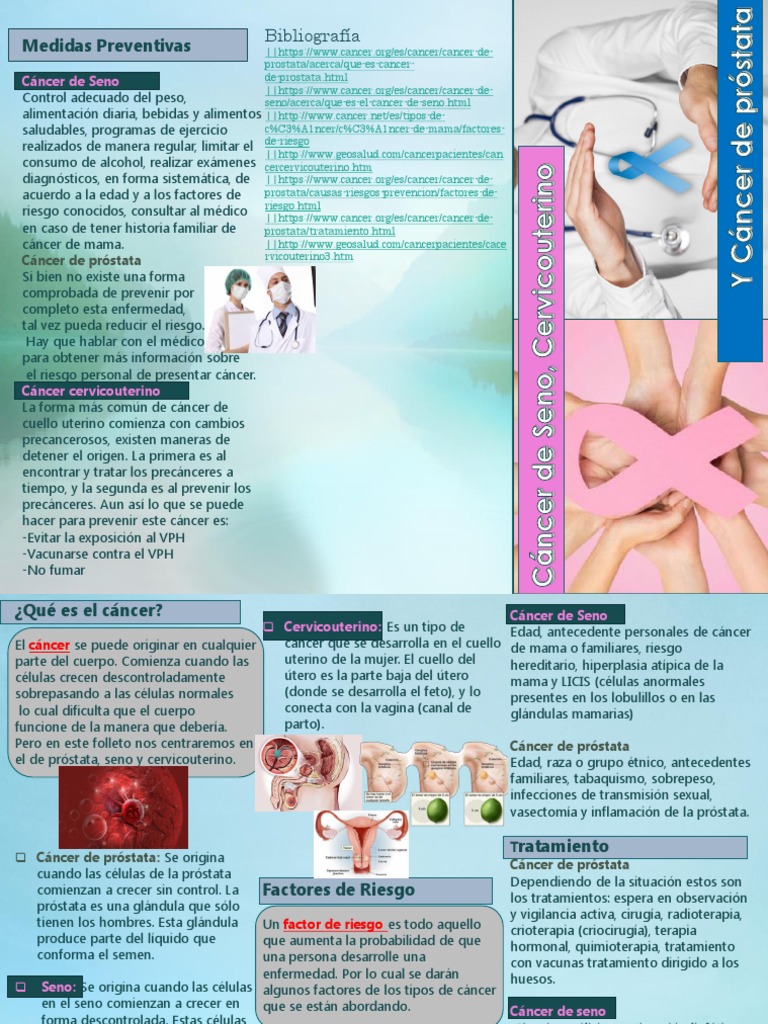 Triptico Sobre El Cancer | PDF | Cancer de prostata | Cáncer