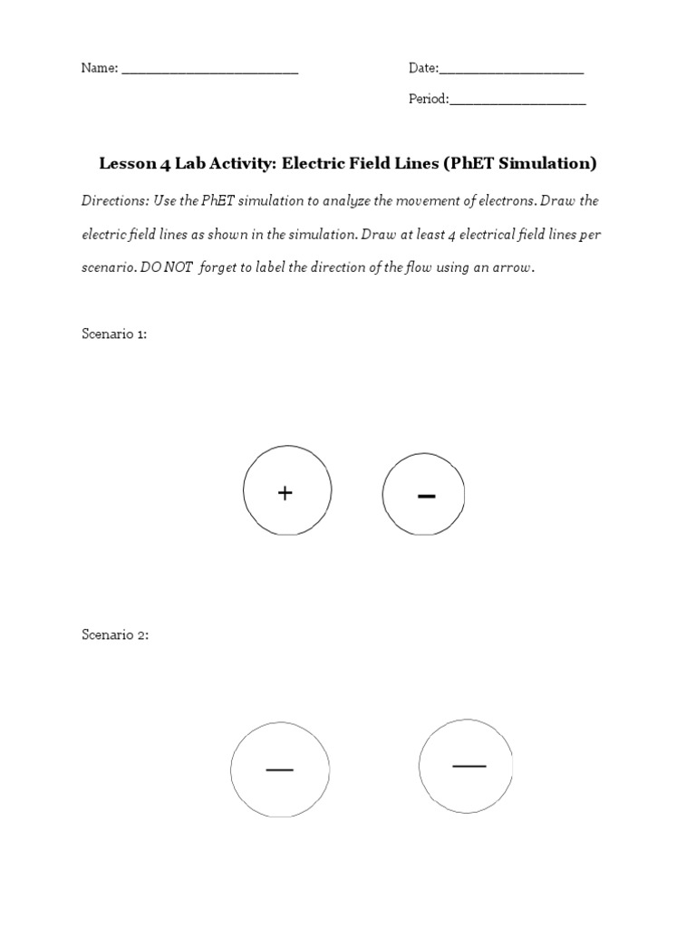 Physics Lab: Electric Field Lines | PDF | Teaching Methods & Materials
