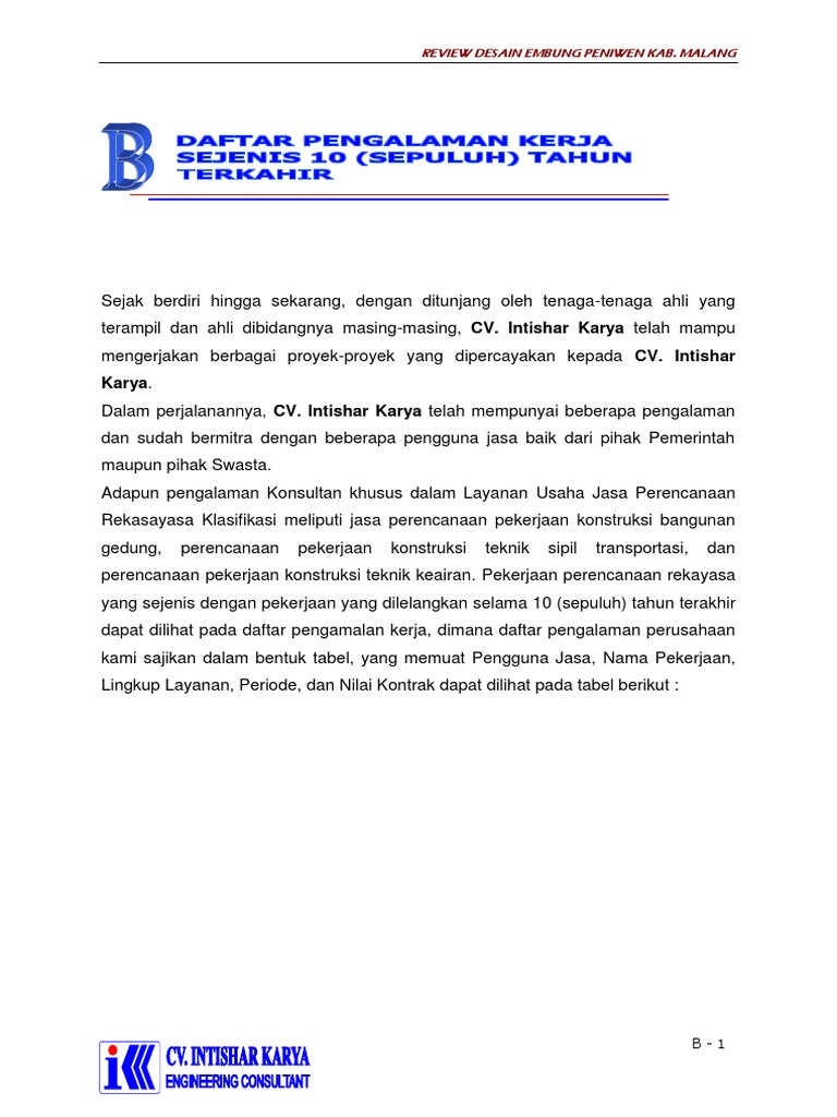 Desain Embung Peniwen Malang | PDF