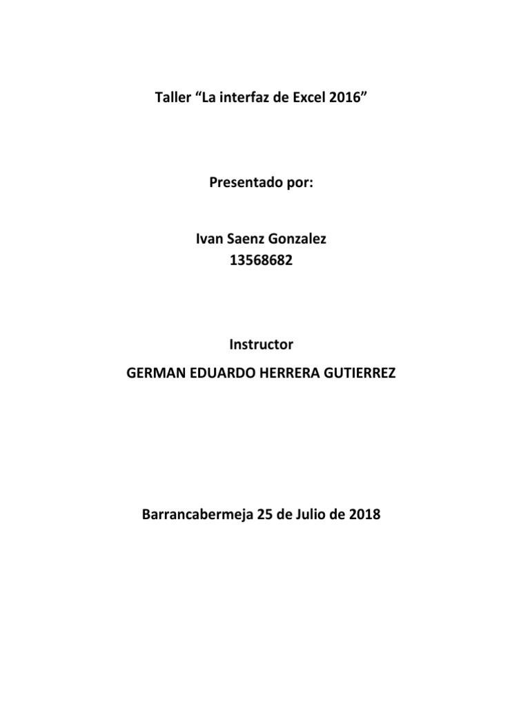 Taller Realizado CURSO DE EXCEL 2018 IVAN SAENZ | PDF | Microsoft Excel | Factura