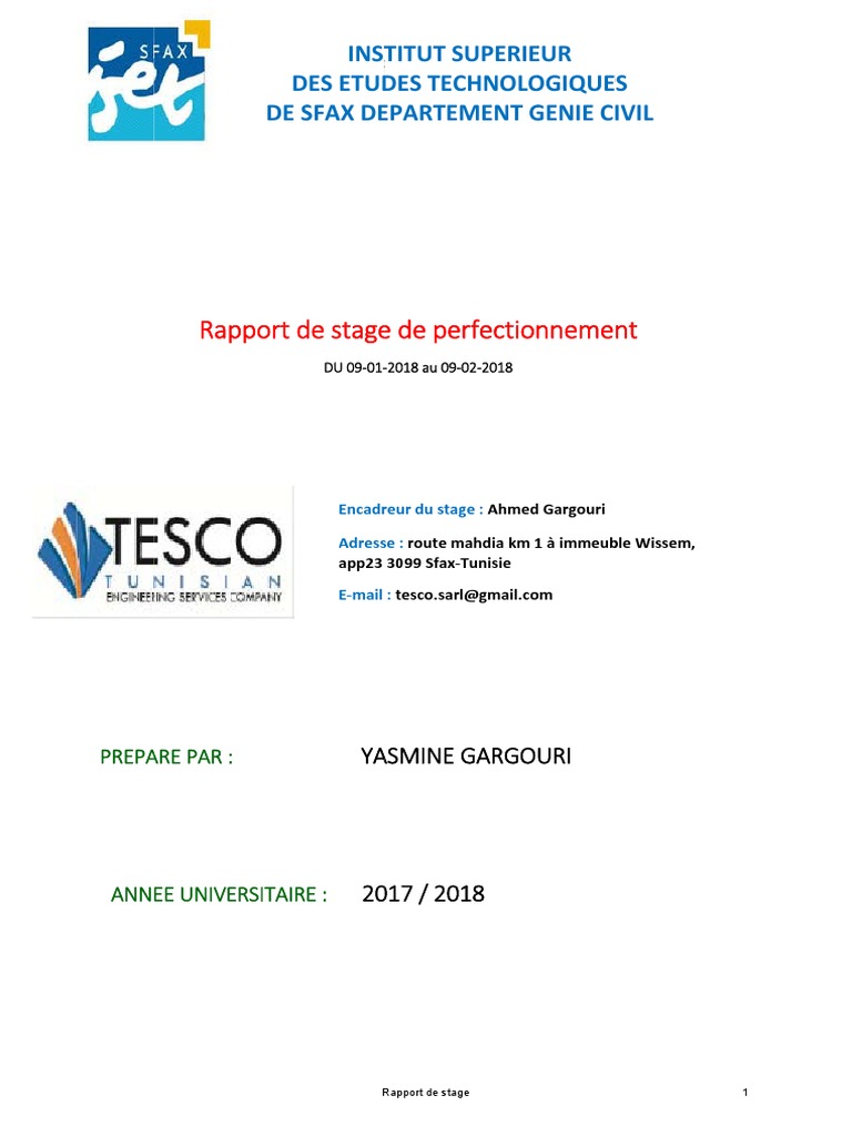 Rapport de Stage Fini PDF | PDF | Béton armé | Matériau composite