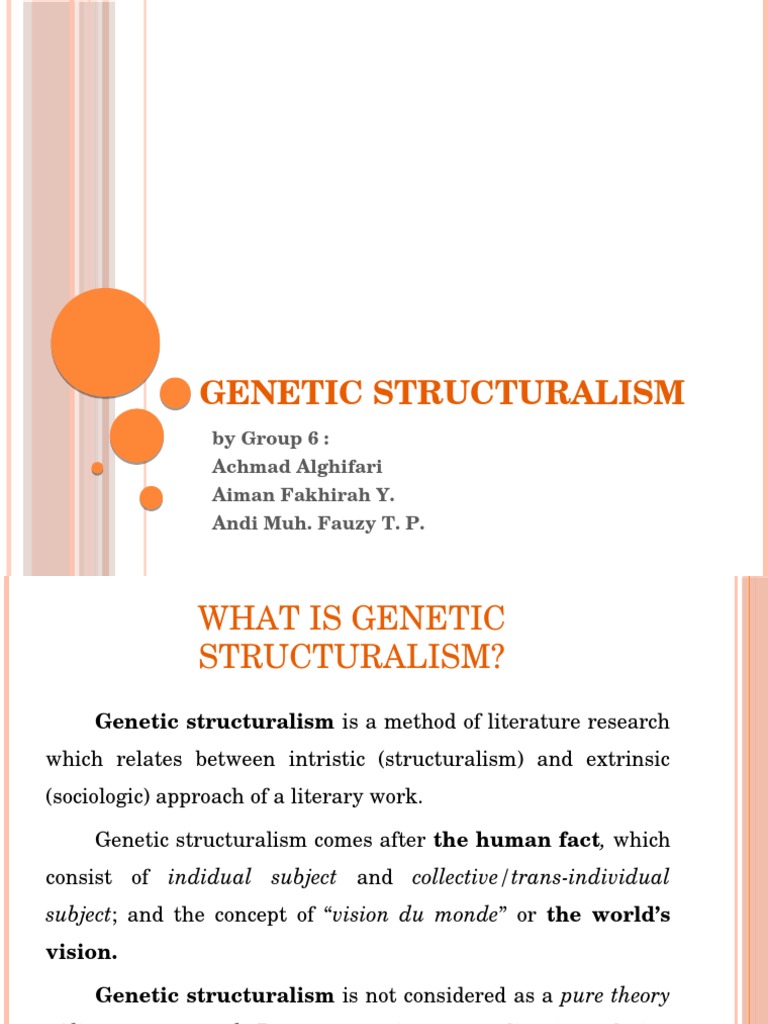 Genetic Structuralism by Group 6 | PDF | Academic Discipline ...