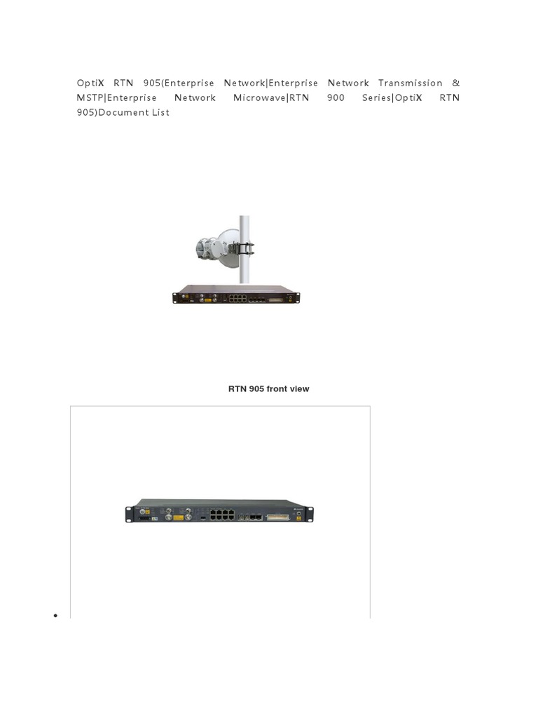 RTN 905 PDF | PDF | Computer Networking | Software Defined Radio