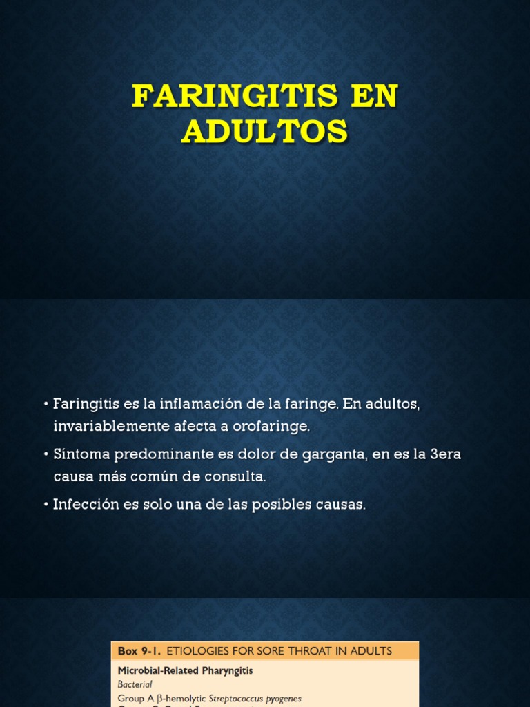 Faringitis en Adultos | PDF | Resfriado comun | Influenza
