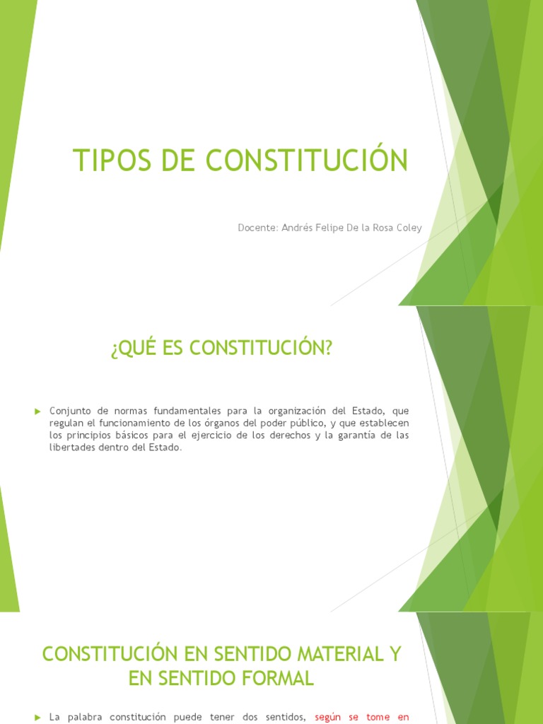 3er Tema Tipos De Constitución Descargar Gratis Pdf Constitución