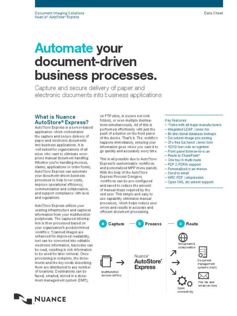 Automate: Your Document-Driven Business Processes | PDF | Image Scanner | Share Point