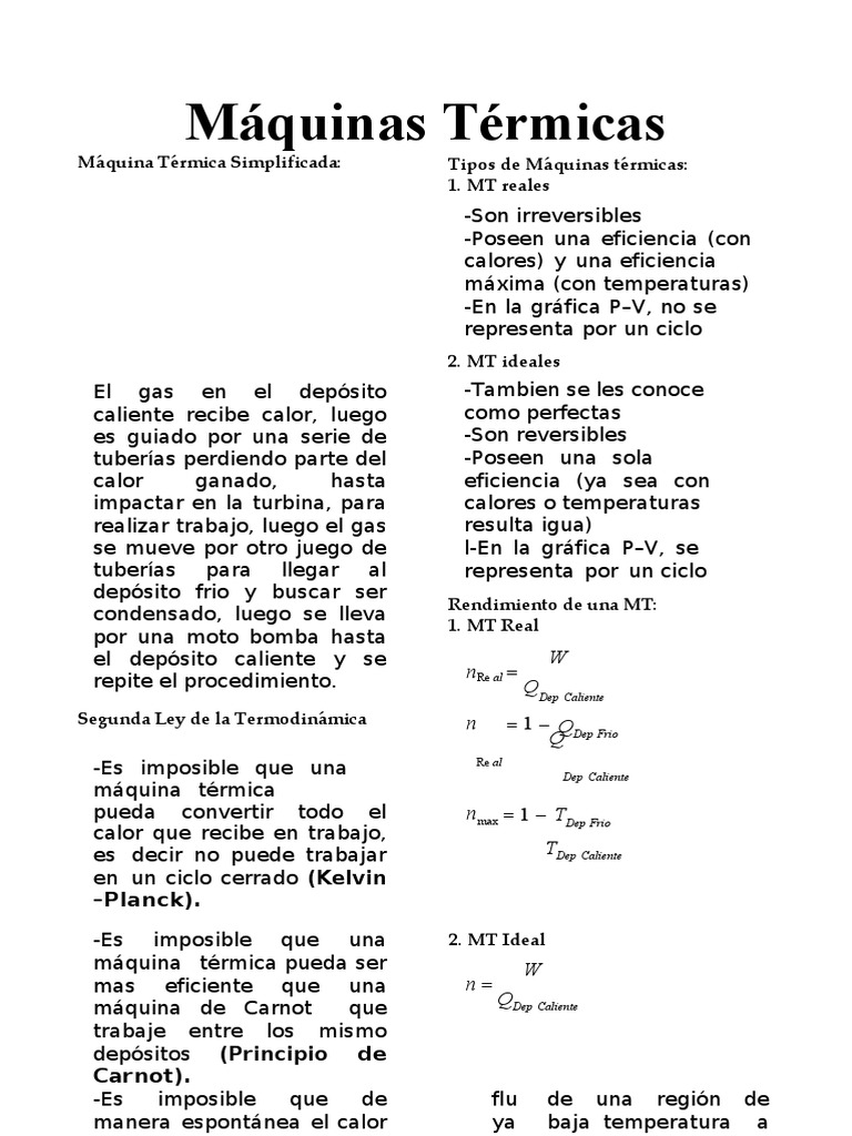 Maquinas Termicas Sesion 9 | PDF | Temperatura | Termodinámica