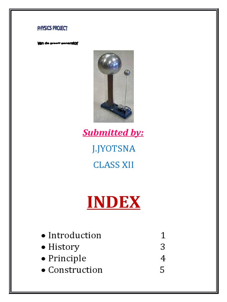 Physics Project Front Pages | PDF