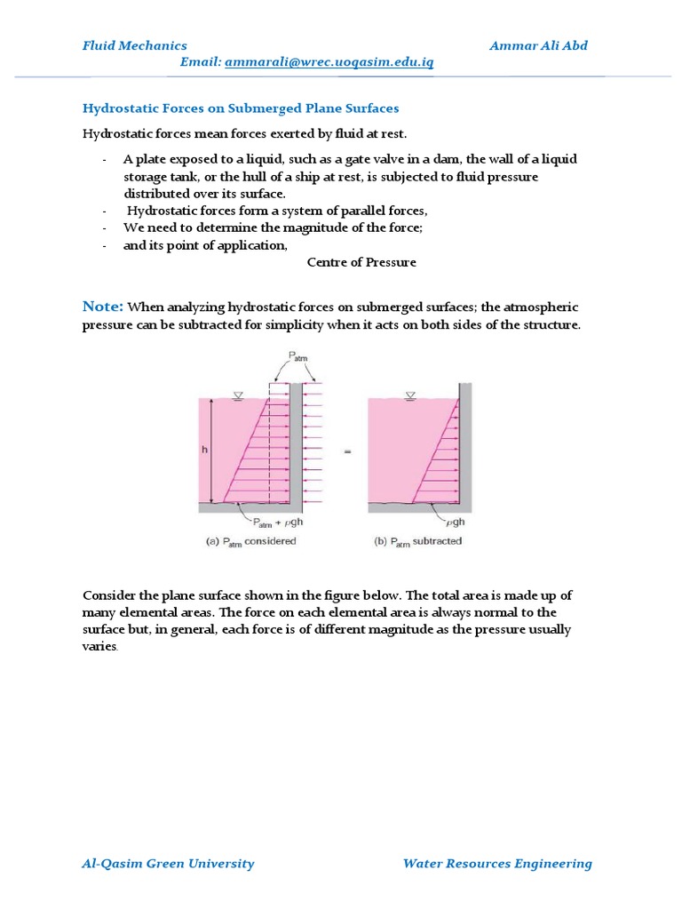 Fluid Mechanics, Lecture 3 | PDF | Buoyancy | Physical Sciences