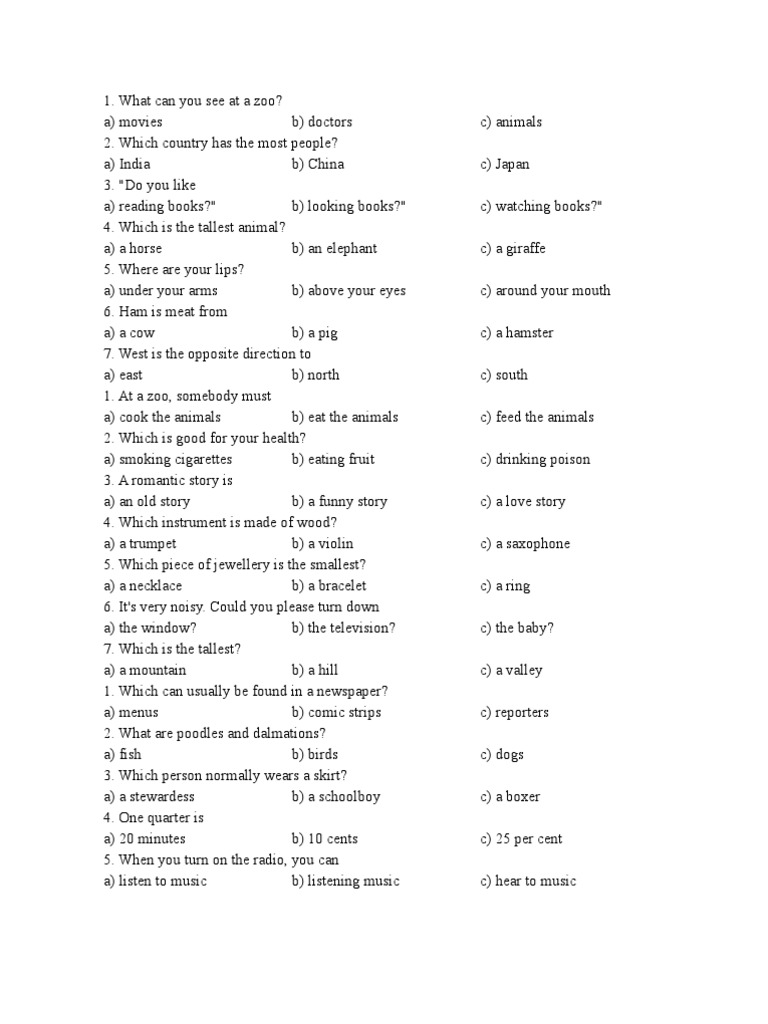 Golden Bell Trivia Questions | PDF | Nature