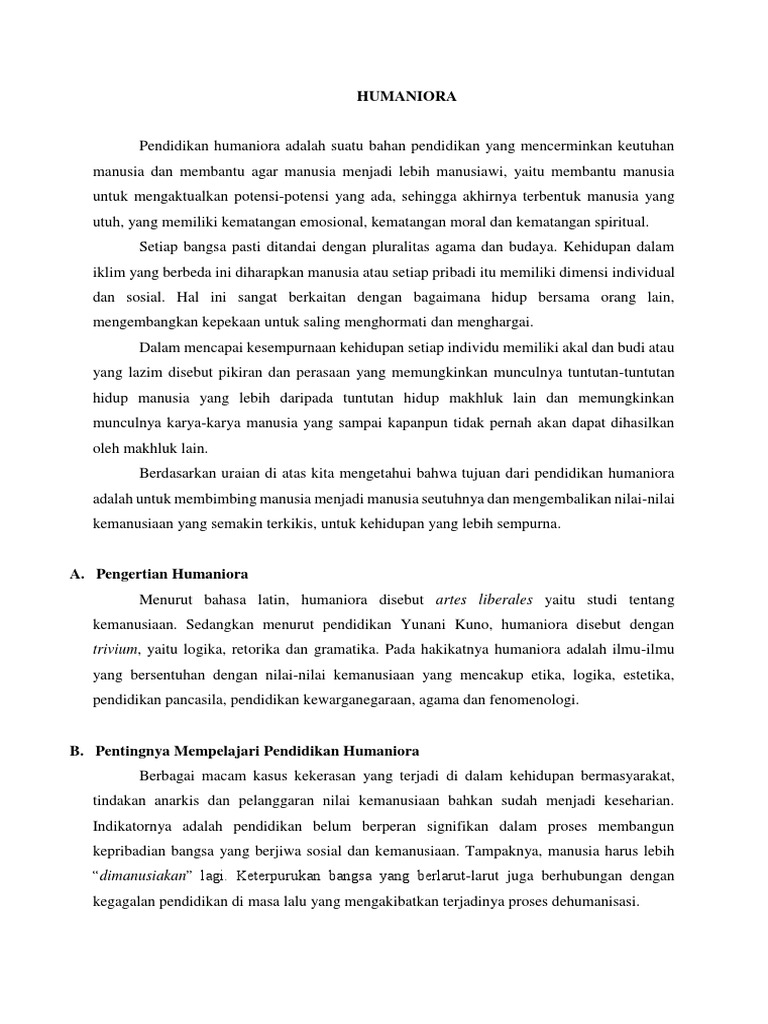 HUMANIORA | PDF | Filsafat | Sains & Matematika