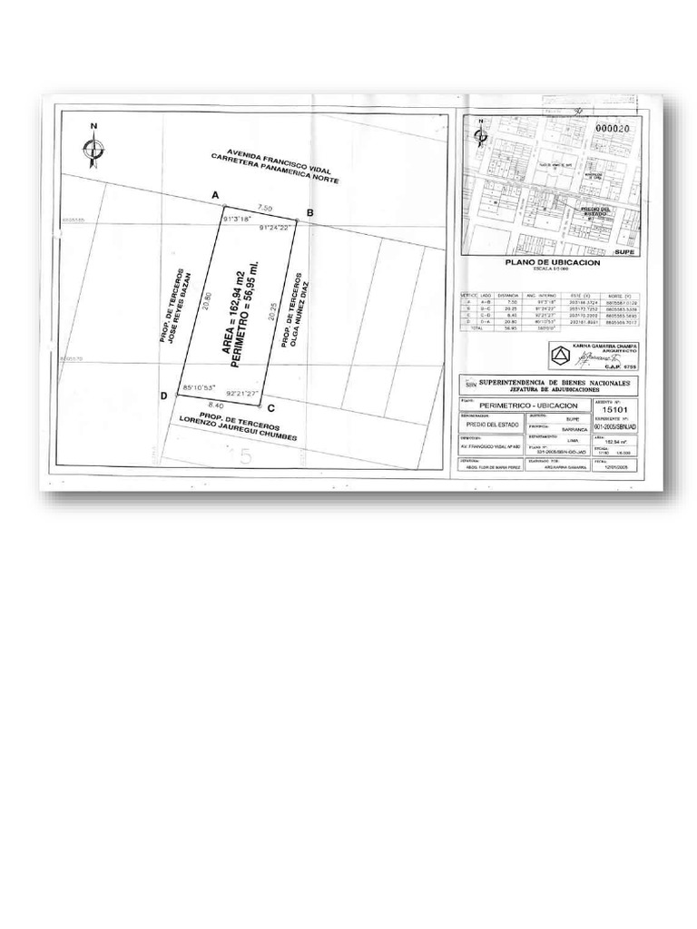 Modelo de Plano Perimetrico | PDF