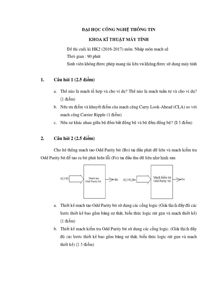 đề thi csdl uit 2017 | PDF