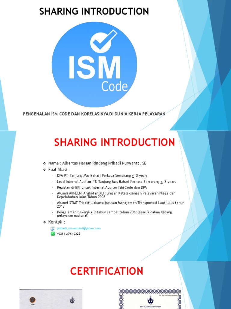 Presentasi ISM Code Harsan | PDF