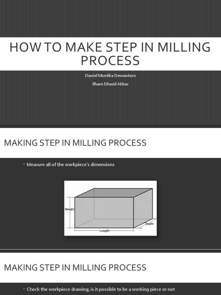 How To Make Step in Milling Process: Daniel Mustika Dewantoro Ilham ...