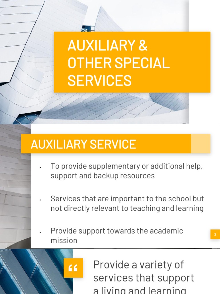 Auxiliary & Other Special Services | PDF