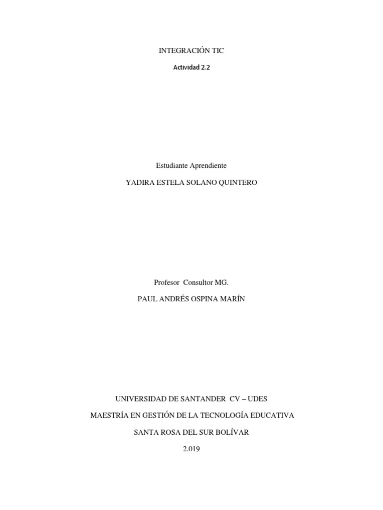 Competencias Docentes en TIC Educativas | PDF | Tecnología de ...