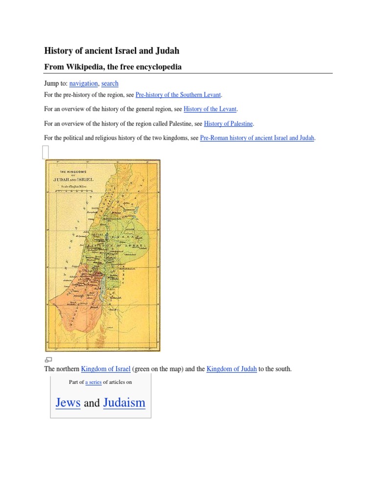 History of Ancient Israel and Judah | PDF | Kingdom Of Judah | Jews